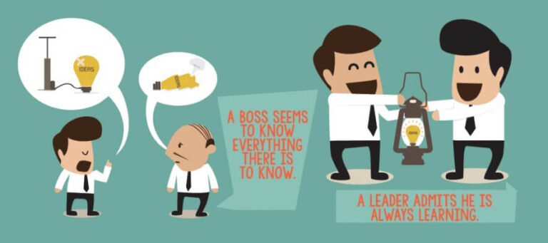 The Difference Between A Boss And A Leader (Infographic)