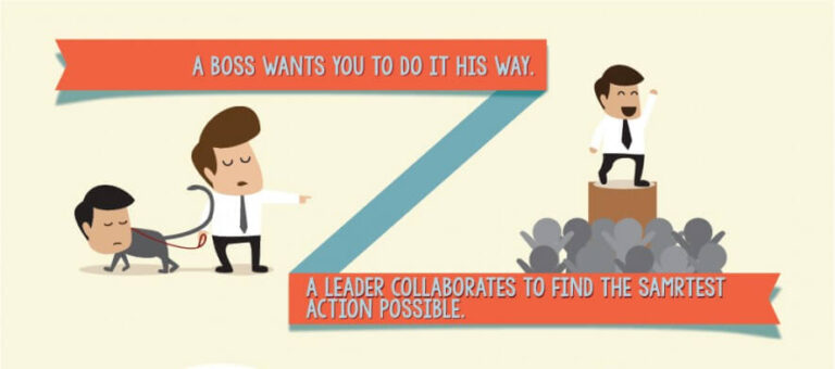 The Difference Between A Boss And A Leader (Infographic)