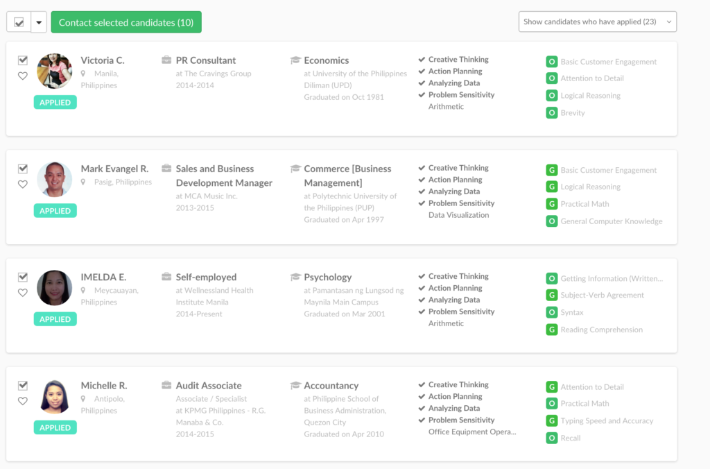 The new candidate search is what you've been looking for